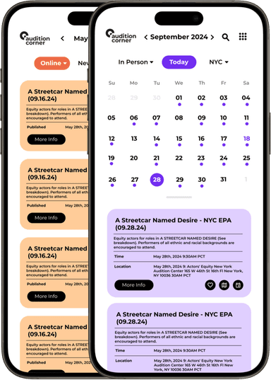 Audition Corner | Audition Calendar NYC & LA | AuditionCorner.com